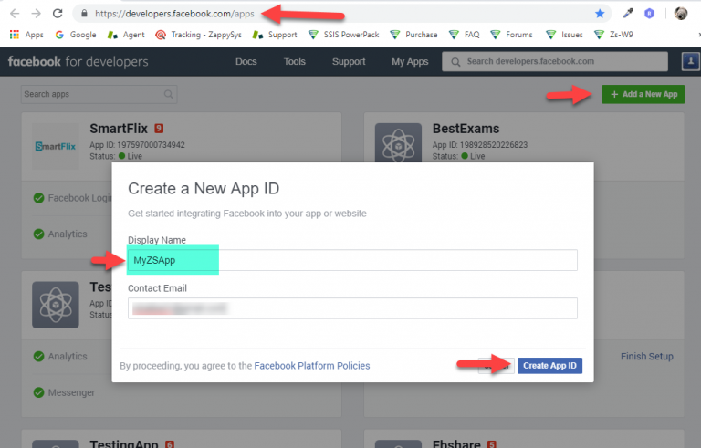 How To Register Facebook Oauth App For Graph Api Access Zappysys Blog