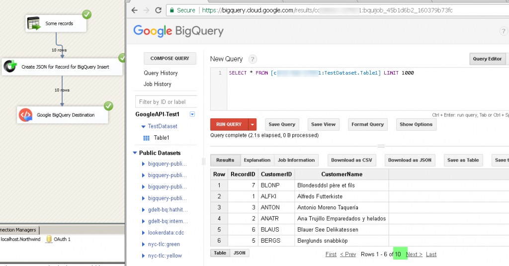 How to read / write data in Google BigQuery using SSIS | ZappySys Blog