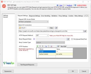 Calling SharePoint 365 REST API in SSIS | ZappySys Blog