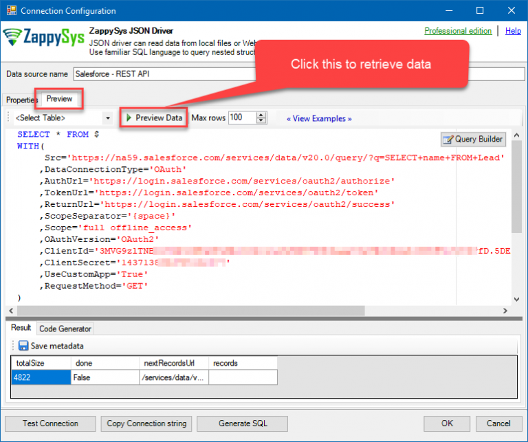 How to call Salesforce REST API via ODBC driver | ZappySys Blog
