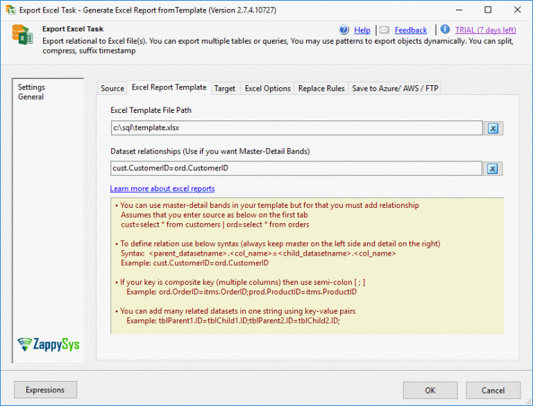 Create Excel Report In Ssis Using A Template Export Formatted Xlsx File Zappysys Blog