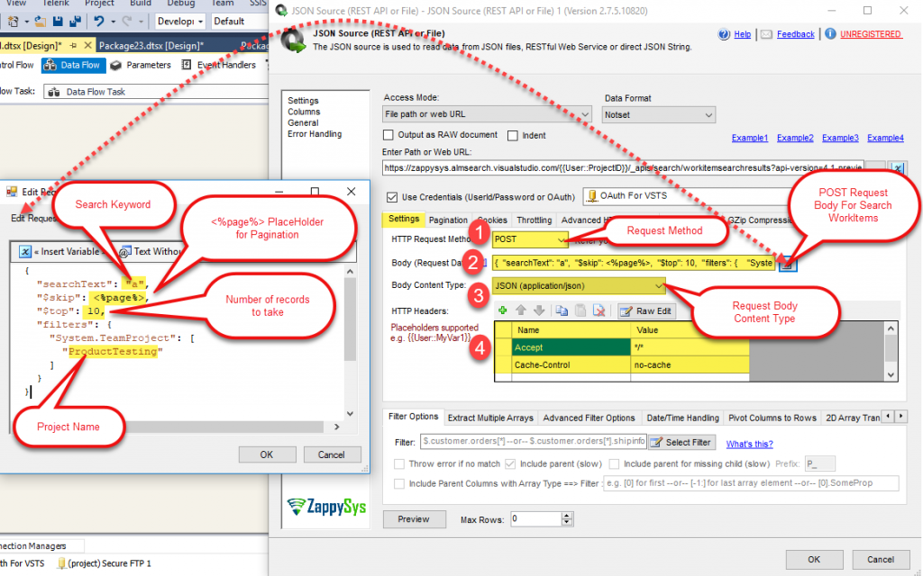 Read Azure Devops Data In Ssis Vsts Tfs Online Call Rest Api Load To Sql Server