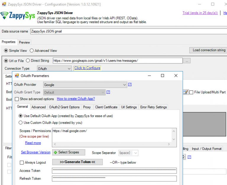 How To Authenticate To An Api With Oauth 20 Using Ssis Odbc Zappysys Blog