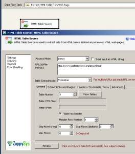 Read HTML Table in SSIS - Extract / Download Links / Images | ZappySys Blog