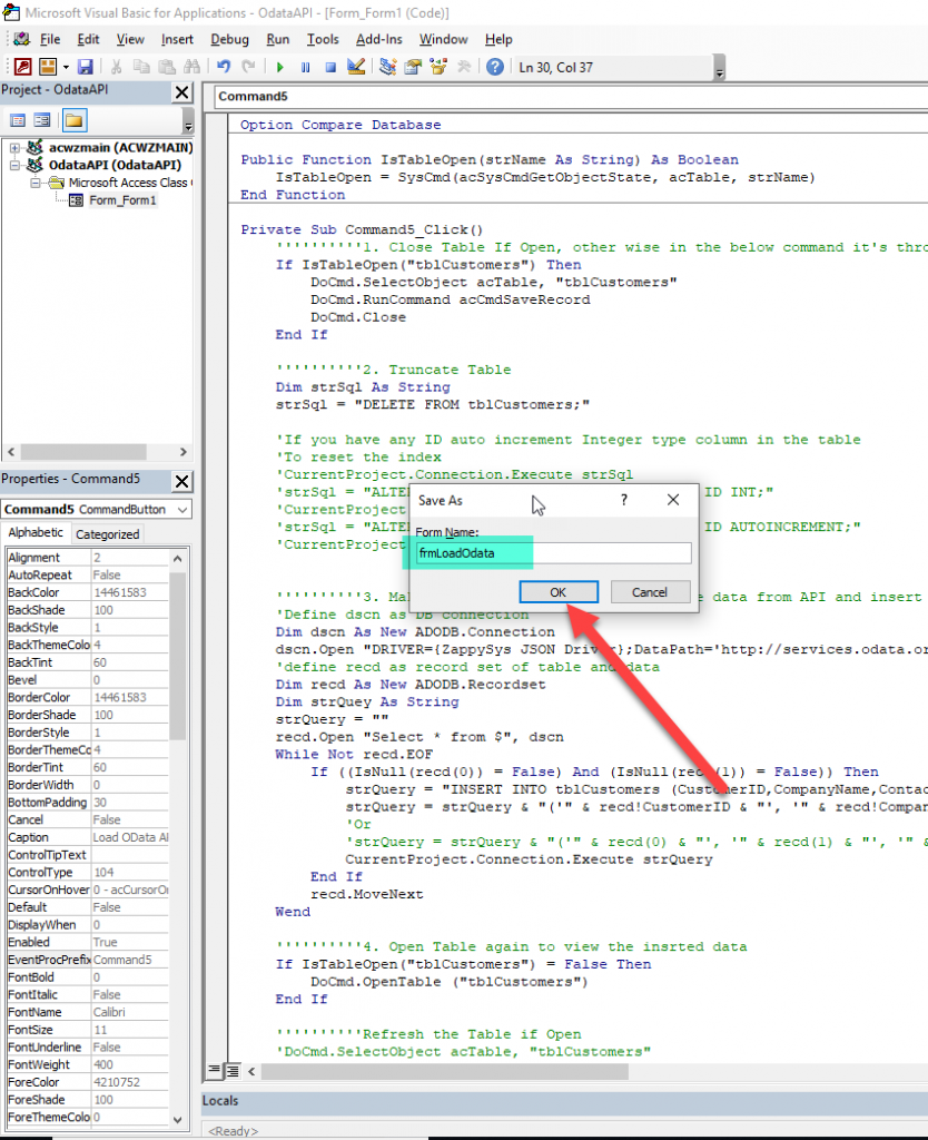 How To Export Rest Api To Ms Access Using Vba Command Button Zappysys Blog