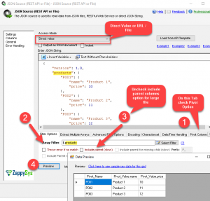 Parse JSON array in SSIS or ODBC Drivers | ZappySys Blog